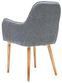 Designová židle Norway, tmavě šedá