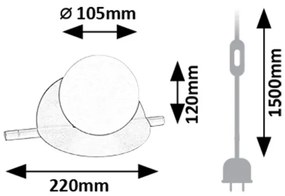 Rabalux 74222 - Stolní lampa JULES 1xG9/5W/230V