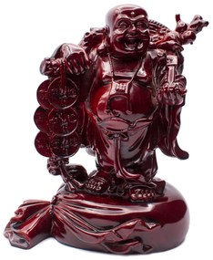 Milujeme Kameny Buddha na pytli bohatství - soška Feng shui - vínová