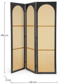 BIZZOTTO Designový paraván JOSINE černý 150x180cm 0748613
