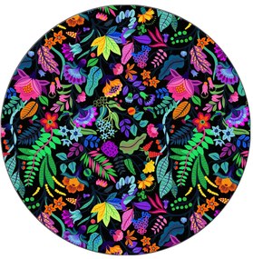 Conceptum Hypnose Kusový koberec Pictura - Black Djt Çap 100, Vícebarevná, 100 cm KRUH