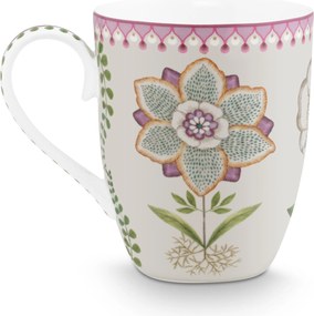 Pip Studio Lily &amp; Lotus sada 2 hrnků 350ml, lila (sada 2 hrnků v dárkovém balení)