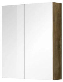 Mereo Mereo, Aira, koupelnová galerka 60 cm nebo 80 cm, zrcadlová skříňka, 2x dveře, dub Kronberg, CN716GH