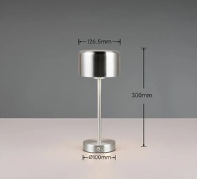 LED stmívatelná stolní lampa ve stříbrné barvě (výška 30 cm) Jeff – Reality