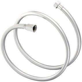 Sapho, QUADROFLEX plastová sprchová hadice, hladká, 150cm, hranatá, stříbrná/chrom, 1208-13