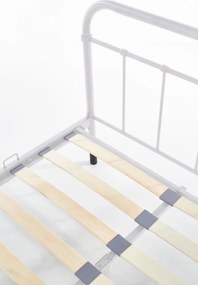 Kovová postel LINDA 200x120 cm - bílá