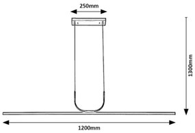 Rabalux 72129 - LED Lustr na lanku ELIA LED/25W/230V 3000K chrom