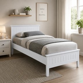 Postel, bílá, 90x200, MIDEA