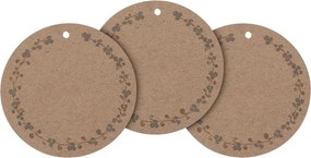 Jmenovky na dárky Ring of Flowers Brown - 15 ks Maileg