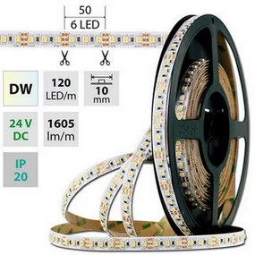 CCT LED pásek McLED 24V teplá+studená bílá š=10mm IP20 19,2W/m 120LED/m SMD3527 ML-127.632.60.2