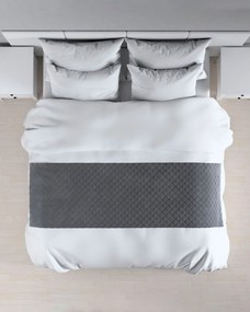 Hotelový přehoz – běhoun Velvet 60x200 cm barva šedá látka lesklé, sametová