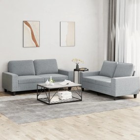 2dílná sedací souprava světle šedá textil 3201882
