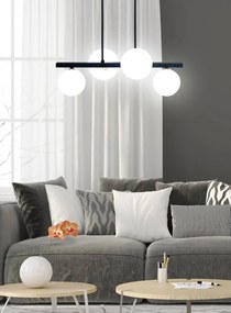 Černý závěsný lustr Kama pro žárovku 4x G9  - Candellux