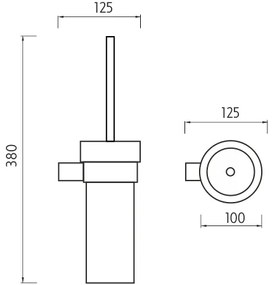 Nimco Toaletní WC kartáč NA 28094W