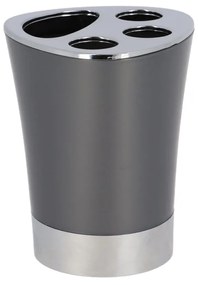 Koupelnový pohár na kartáčky Cuesta, šedá/s chromovými prvky, 250 ml