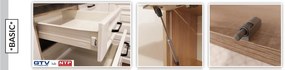 Dolní kuchyňská skřínka se šuplíkem Creativa 4D-50 Zvolte dvířka: Gray lesk, Zvolte kování: Lux Hafele