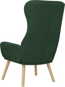 Relaxační křeslo tmavě zelené textil 341295