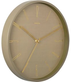 OnaDnes -20% Time for home Zelené kovové nástěnné hodiny Saeli 35 cm