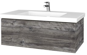 Dřevojas Koupelnová skříňka VARIANTE SZZ 100 Varianta: N01 Bílá lesk / D15 Nebraska