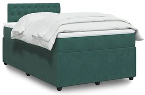 Box spring postel s matrací tmavě zelená 120 x 200 cm samet 3287719