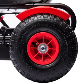 HOMCOM Pedal Go-Kart pro děti od 5 let, pedálové auto s nastavitelným sedadlem, gumovými pneumatikami a ruční brzdou pro chlapce a dívky do 50 kg, ro…