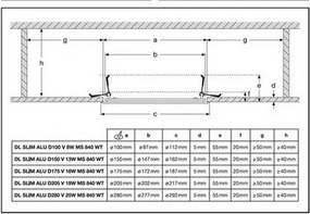 LED podhledové svítidlo LEDVANCE Slim Alu 162mm 8W/12W/16W 3000K/4000K teplá/neutrální bílá