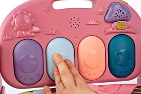 Creative Corner Vzdělávací podložka s klavírem a chrastítky růžová