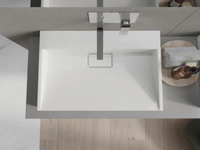 Mexen Ava, umyvadlo na desku z konglomerátu 70 x 46 cm, bílá, 23017000
