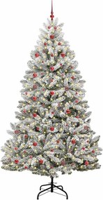 Umělý vánoční stromeček 240 cm 300 LED Teplá bílá PVC a ocel 3395766