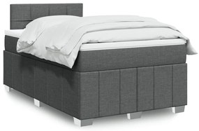 Box spring postel s matrací tmavě šedá 120x190 cm textil 3289308
