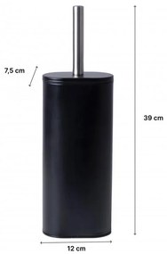 Erga Malavi, silikonový WC kartáč na postavení, černá, ERG-YKA-CH.MALAVI-BLK