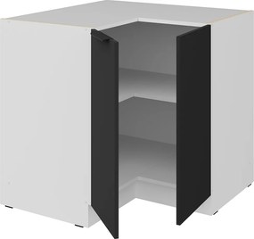 Kuchyňská linka ARIA bc | 270x230 cm | UNI dvířka | bílá/černá