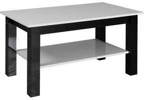 Maridex Konferenční stolek T25 Barva: bílý lesk/černý lesk