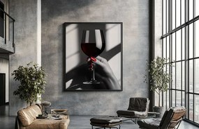 Večerní elegance - obraz - Sklenka vína v luxusním stylu 32 - 70 x 100 cm - 1 149 Kč