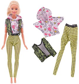 Šatičky pro panenku Barbie - kalhoty + triko (30 cm) Barva: L333
