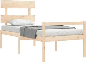 Postel s čelem pro seniory Single masivní dřevo 3195316