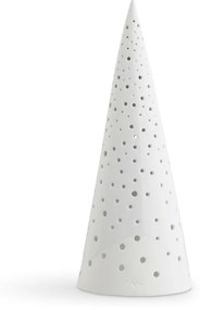 Bílý vánoční svícen z kostního porcelánu Kähler Design Nobili, výška 30 cm