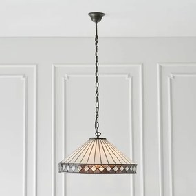 Endon 64147 - Lustr na řetězu Tiffany FARGO 1xE27/60W/230V pr. 50 cm