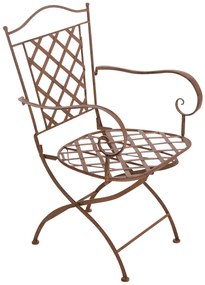 Kovová židle Adara - Hnědá antik