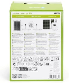 Aigostar - LED Solární svítidlo 2xLED/35W/12V 6000 mAh 6500K pr. 16,8 cm