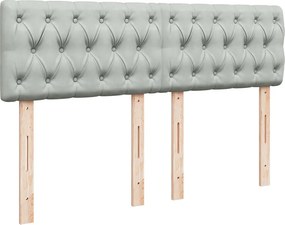 Box spring postel s matrací světle šedá 140x190 cm samet 3287740