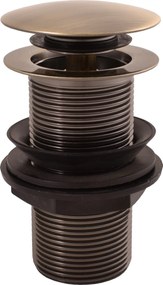 SLEZÁK RAV Výpusť umyvadlová CLICK-CLACK 5/4'' bez přepadu, Stará mosaz  MD0798SM