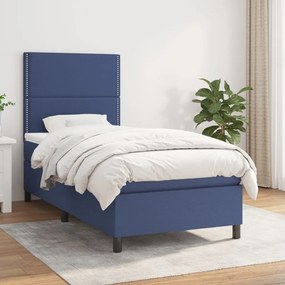vidaXL Box spring postel s matrací 80 x 200 cm textil [3141651] Barva: Modrá