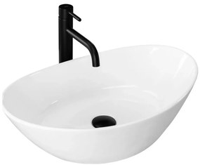 REA-U6801 - Umyvadlo na desku KATE 33,5x55,5 cm keramika/lesklá bílá REA-U6801