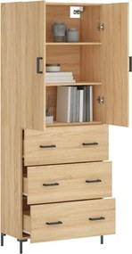 Skříň highboard dub sonoma 69,5 x 34 x 180 cm kompozitní dřevo 3195846