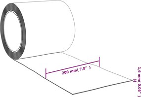 Závěs do dveří průhledný 200 mm x 1,6 mm 10 m PVC 153857
