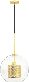 Toolight - závěsná skleněná lampa APP556-1CP 30cm, zlatá, OSW-08749