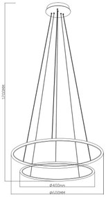 Zuma Line PL201004B-2BK - LED Lustr na lanku MARSEILLE LED/40W/230V černá