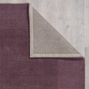 Flair Rugs koberce Kusový ručně tkaný koberec Tuscany Textured Wool Border Purple ROZMĚR: 200x290