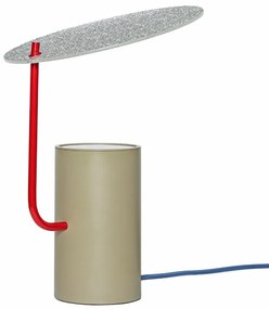 OnaDnes -20% Khaki skleněná stolní LED lampa Hübsch Disc